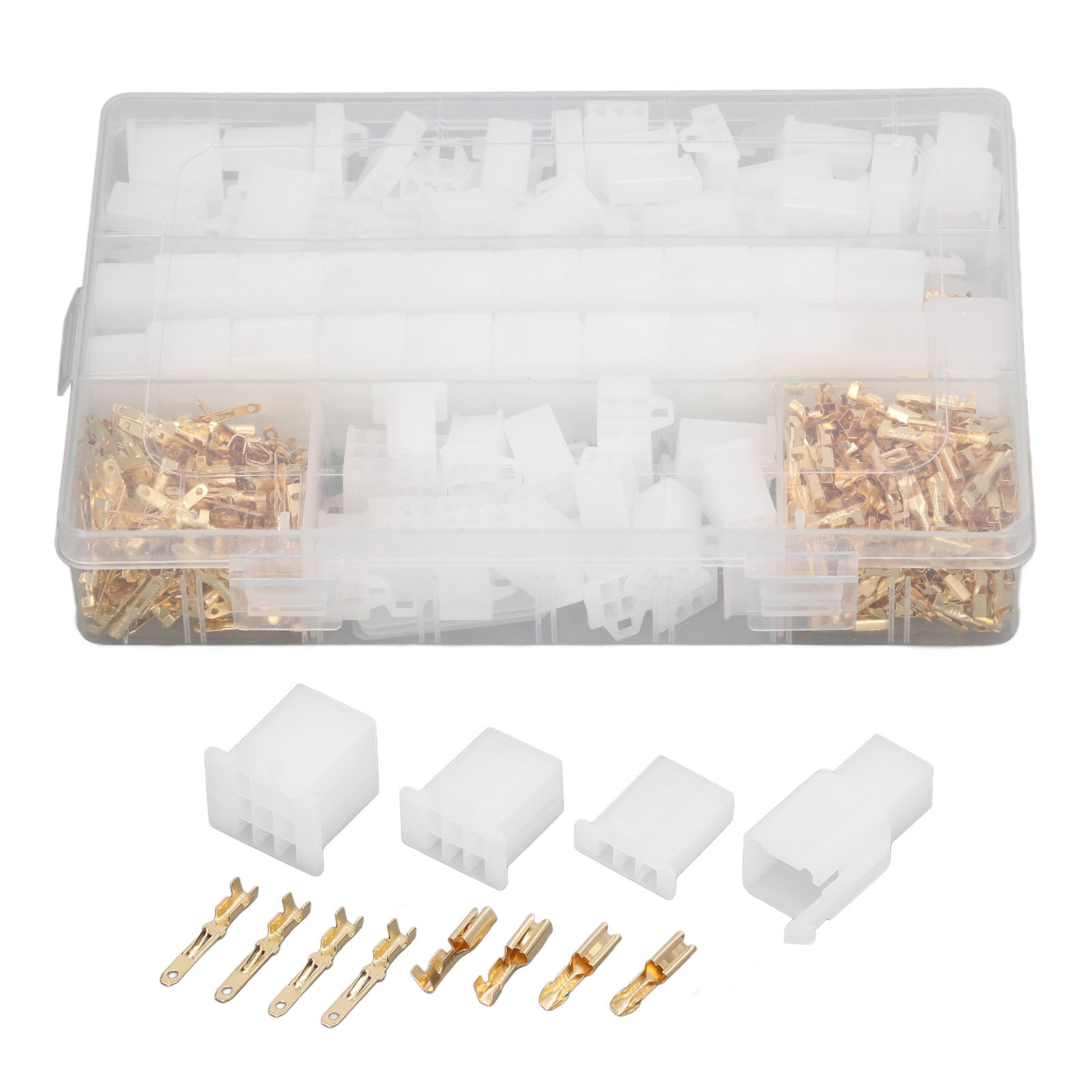 Набор из 580 медных клеммных соединителей, обжимных соединителей типа «папа-мама», пластиковых блоков для проводки