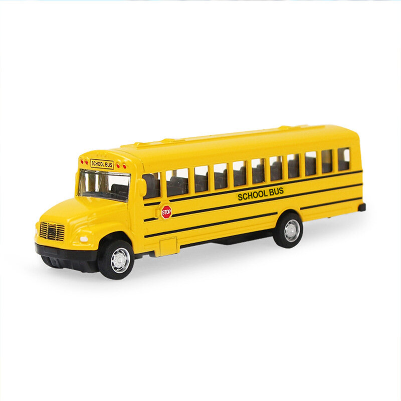School Bus Model Alloy Simulation Pull Back Toy for Boys Children 1148 Boxed