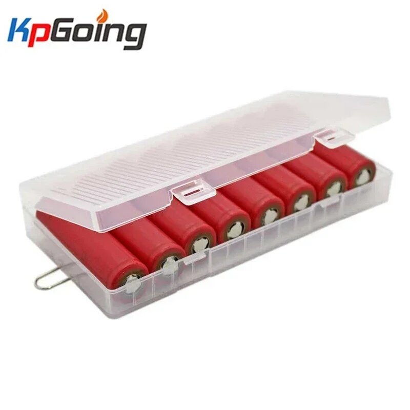 Прочный полипропиленовый ящик для хранения батарей 18650, жесткий чехол для 8x18650, пластиковые чехлы для аккумуляторной батареи Power Bank