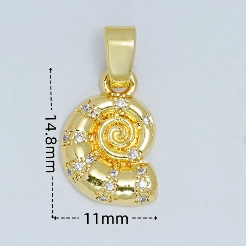 Подвески латунь циркон 3 шт. LJRIVER DZ5785-Gold