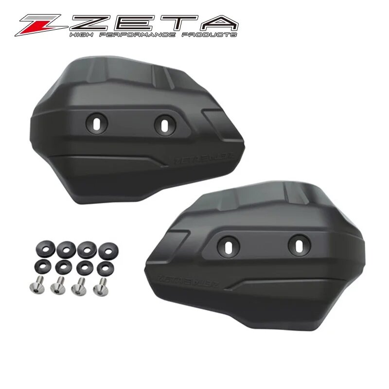 ZETA Высокопрочный регулируемый щиток для рук, складной с ручным луком, универсальный для YAMAHA HONDA KAWASAKI SUZUKI KTM Moto Off-Road Черный, Black