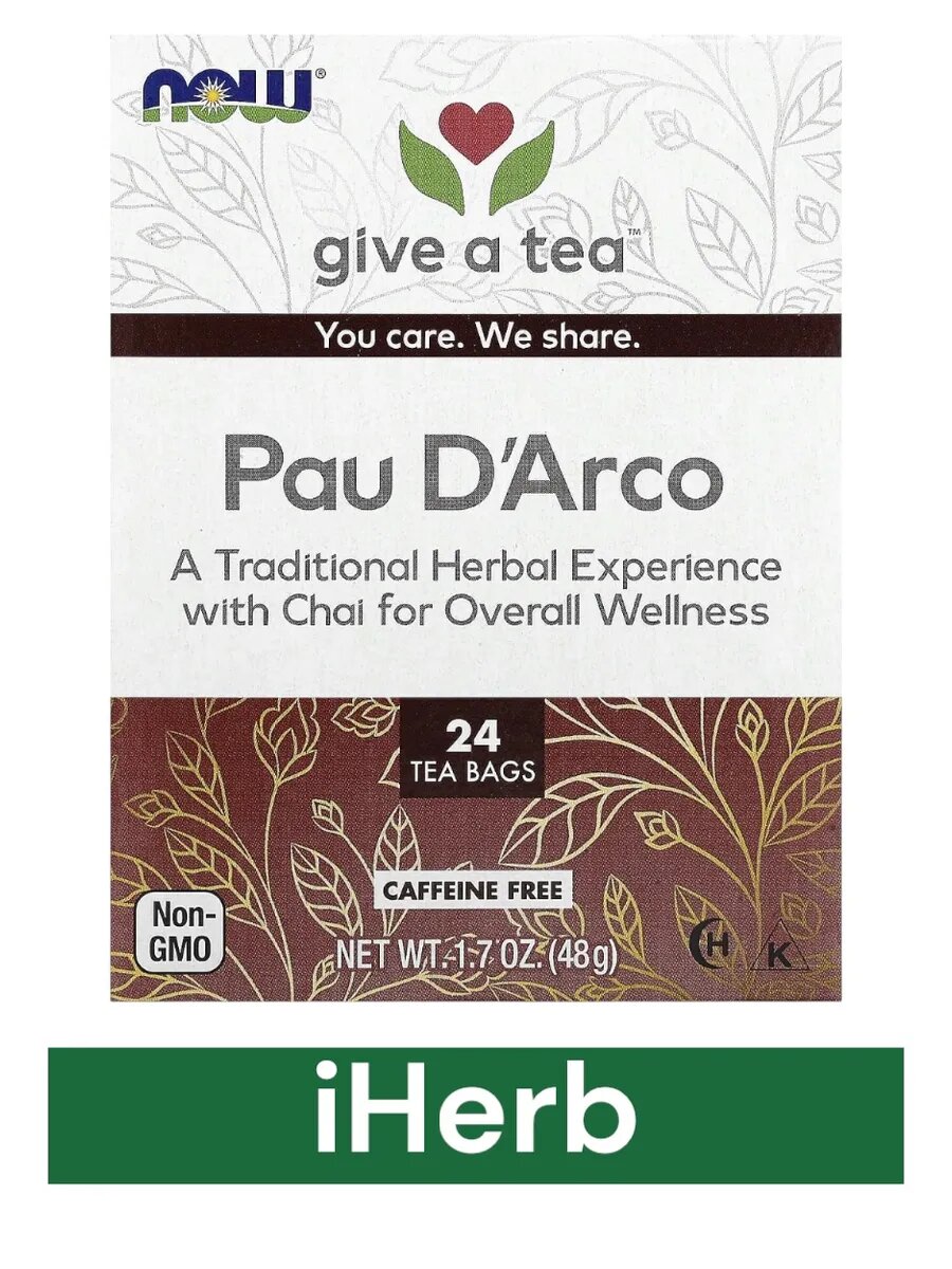 Чай кора муравьиного дерева, без кофеина, 24 чайных пакетика