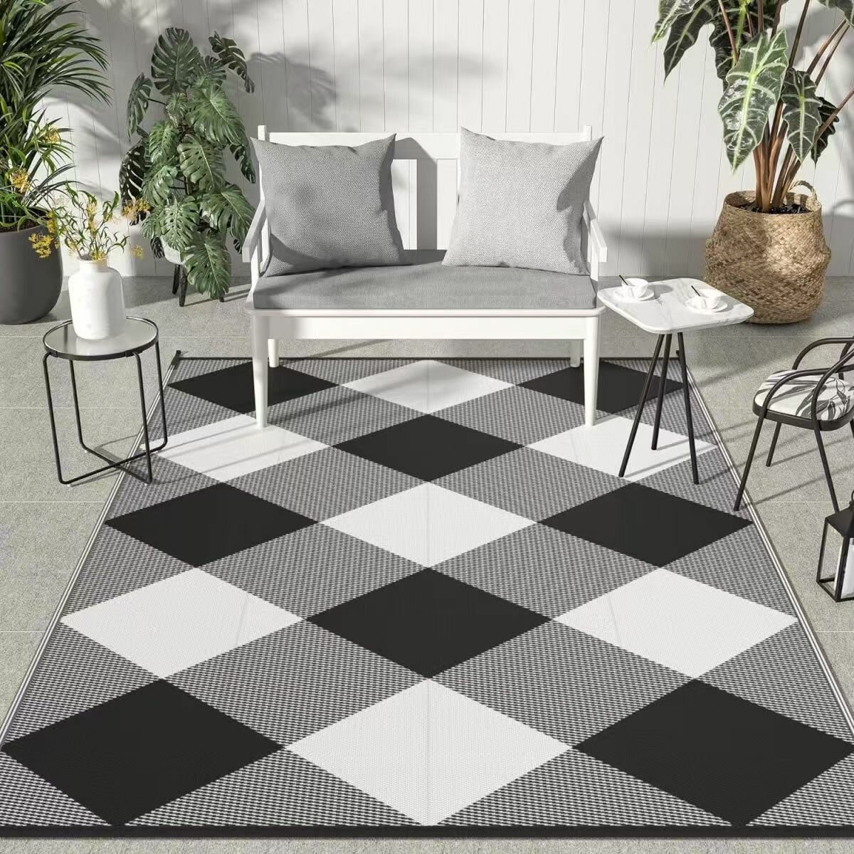 Водонепроницаемый уличный коврик для патио，60X90CM，Коврик для пола в гостиной, дверной коврик