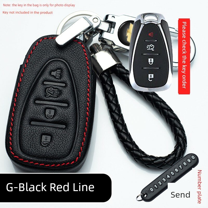 Умный ключевой брелок для Chevrolet Cruze 2020-2024 с четырехкнопочным, красная линия, аксессуар для ключа