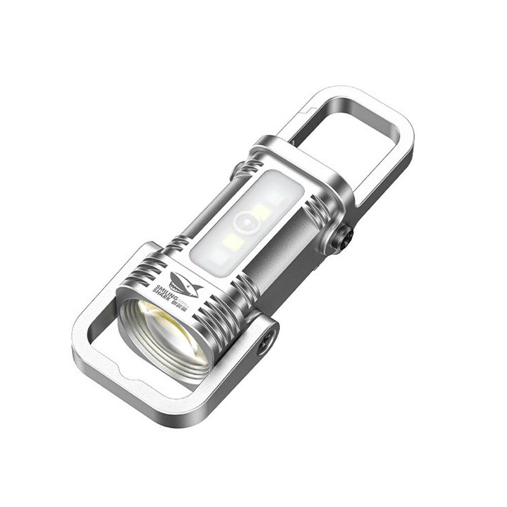 Компактный фонарик на ключи с COB светом, USB-C зарядка, для бега, ходьбы, кемпинга, рыбалки