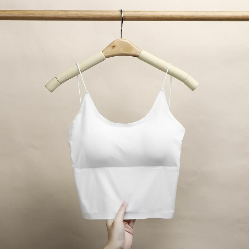 Бони Ледяной Шелк Красота Нижнее Белье Женщины Сексуальный Камзол Жилет Топ с Нагрудной Подушкой Внутренняя Одежда Внешняя Одежда Топ Модный Тонкий Стиль