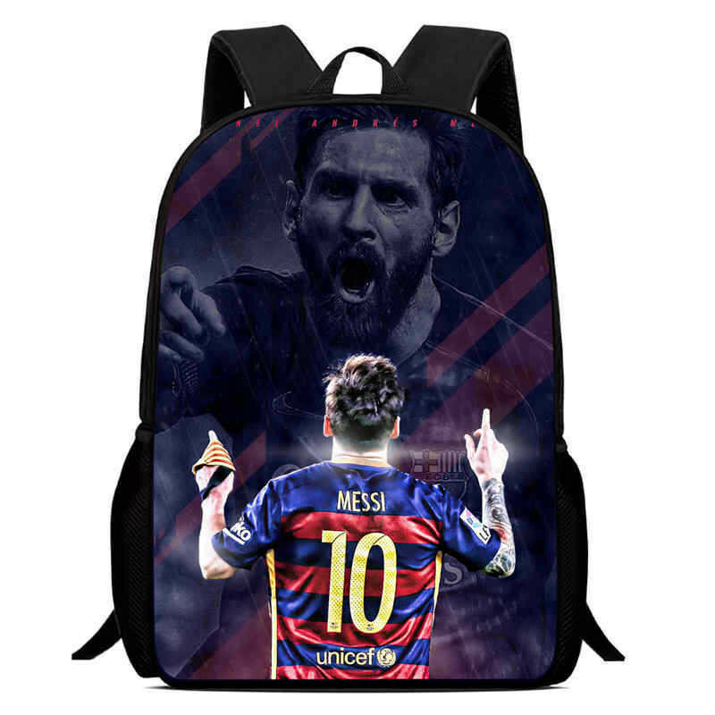 Football soccer star kids backpack with wearresistant material and air cushion back system size 09
