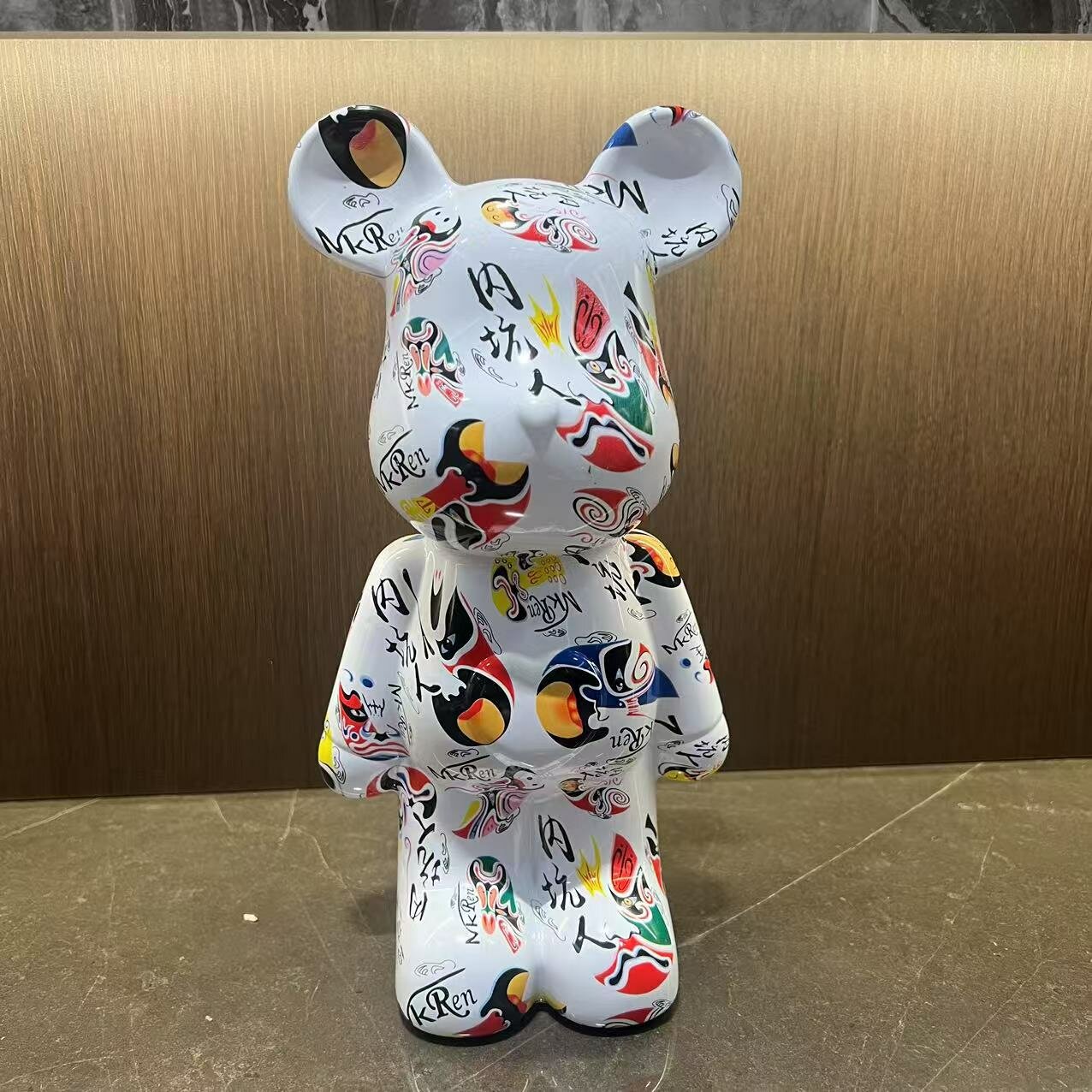 Украшение детской комнаты с медвежонком, интернет-знаменитость, светлый роскошный ТВ-шкаф, винный шкаф, фигурка мультяшного жестокого медведя, маленькая кукла