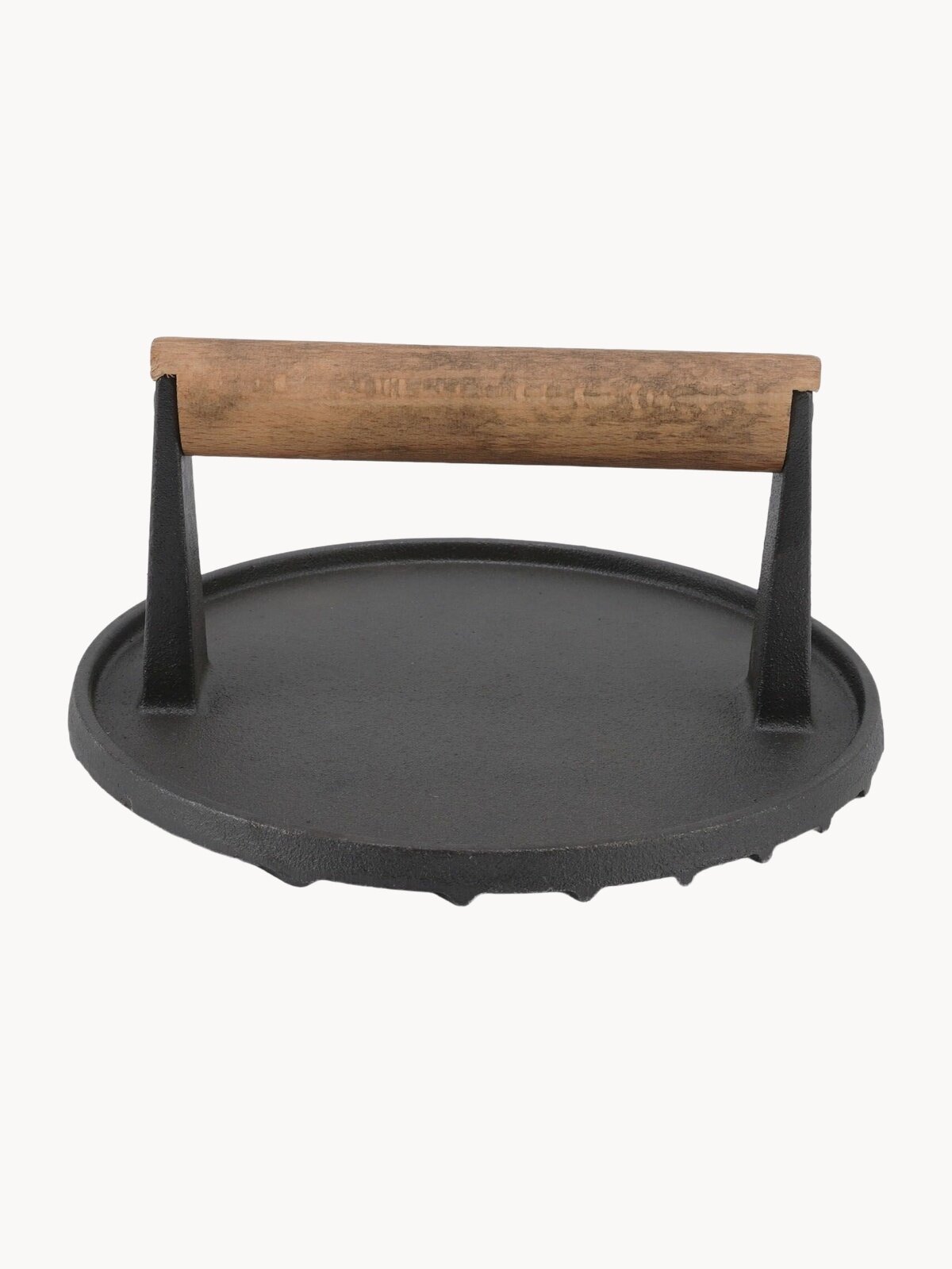 Чугунный пресс для гриля, круглый, сверхмощный, 3 фунта, предотвращает ожоги, пресс для гамбургеров с ручкой для кухни