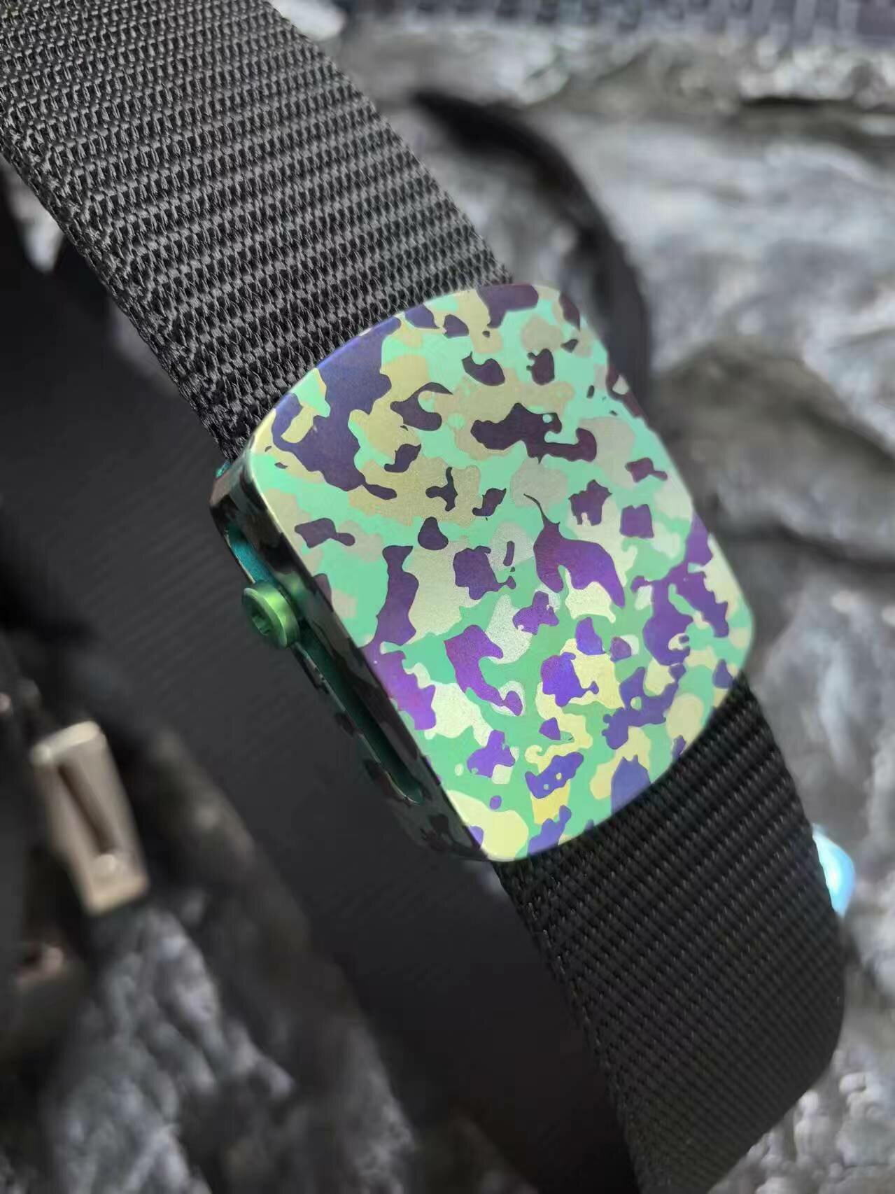 Прецизионная высококачественная пряжка из чистого титанового сплава, роликовая автоматическая пряжка, мужской пояс для активного отдыха, тактический пояс, ультралегкая пряжка