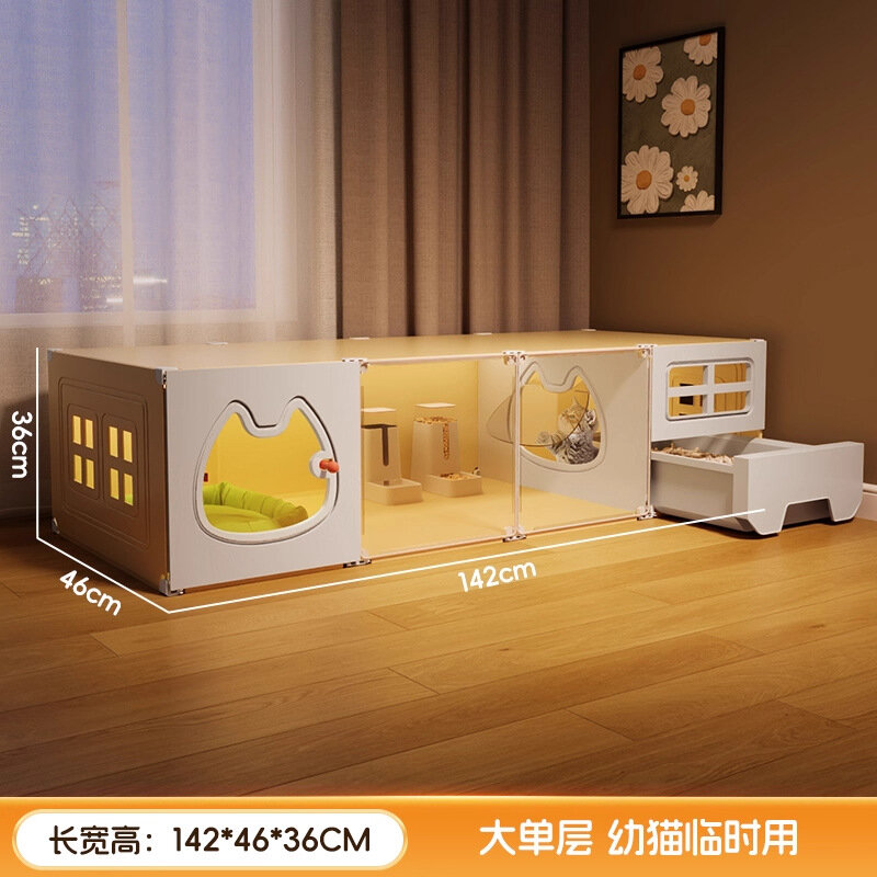 Очень большой кошачий шкаф, кошачья вилла, домашний кошачий домик, клетка для кошек, свободное пространство, туалет, интегрированный, одна комната, один зал, одна ванная