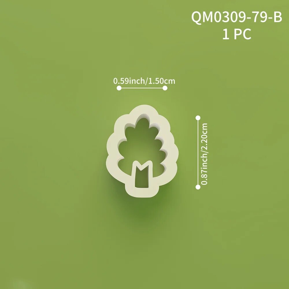 Глиняные фрезы в форме рождественской елки, зимние инструменты из полимерной глины, сделай сам, милый резак для сережек в форме елки, глиняные формы для сезона, праздника, Рождества