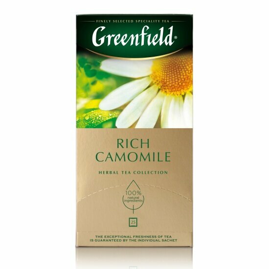Чай Greenfield Rich Camomile, травяной, 25 пакетиков