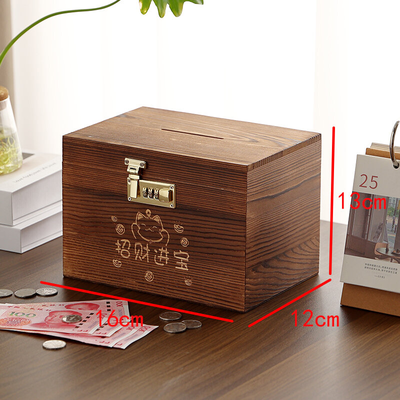 Копилка с паролем, сберегательная банка для детей мальчиков и девочек, сундук с сокровищами интернет-знаменитостей, запираемый сейф для взрослых, парольная коробка