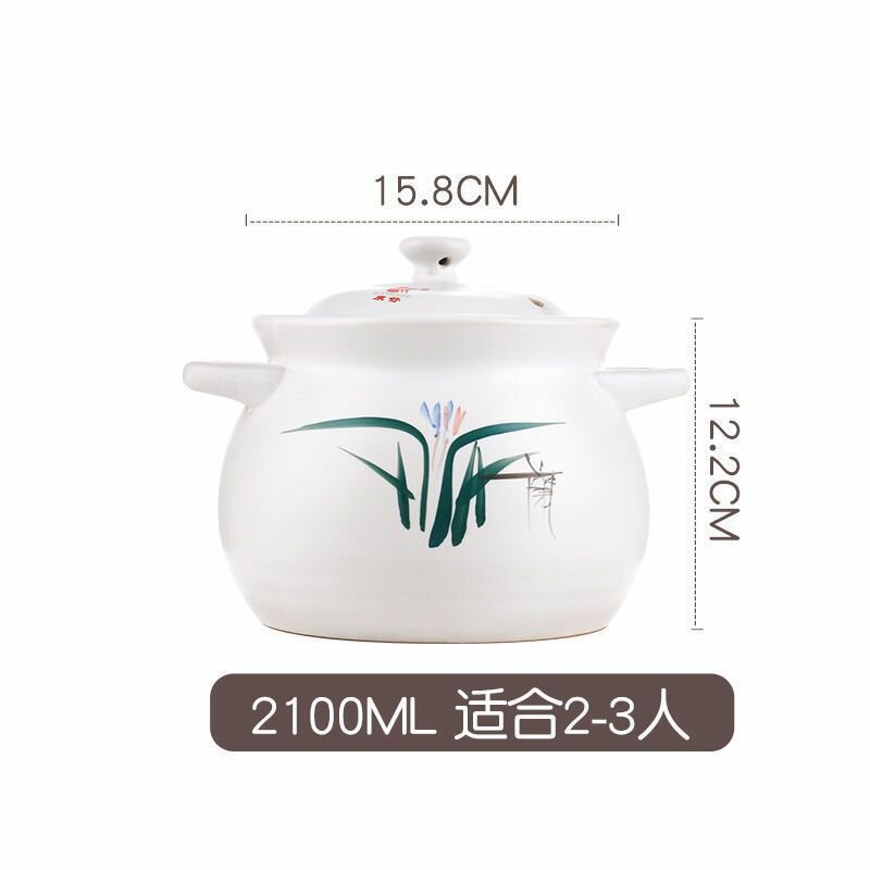 Керамический горшок Kangshu для супа, тушеного мяса, фарфоровый горшок, большой емкости, устойчивый к высоким температурам, для открытого огня, прямого горения газа, каша в глиняном горшке