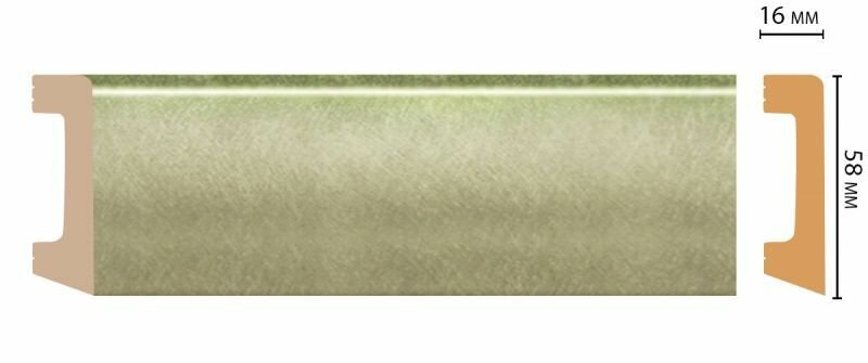 Плинтус Напольный для Ремонта Decomaster D234-373 ШК/15 В58хШ16хД2400 мм / Декомастер.