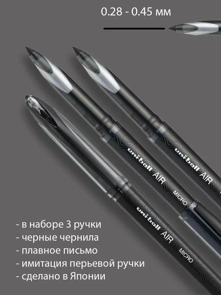 Know EasyxUNI Набор ручек Роллер 3 шт. стандартная классическая базовая модель серии