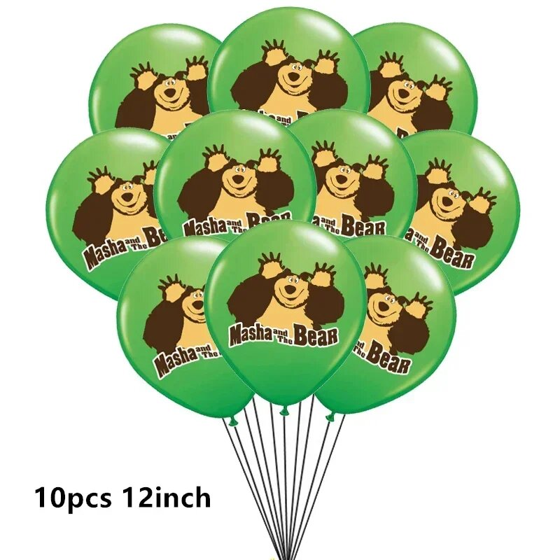 Набор для праздника Маша и Медведь MINISO 10pcs Latex Balloons