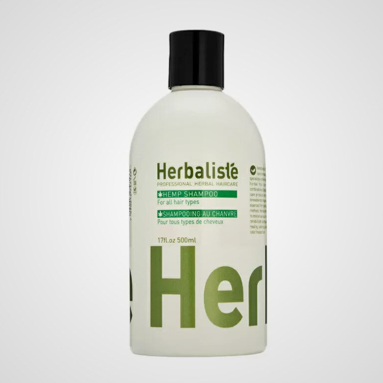 Шампунь для волос с маслом семян конопли 500 мл HERBALISTE Hemp Shampoo For All Hair Types Шампунь 500 мл
