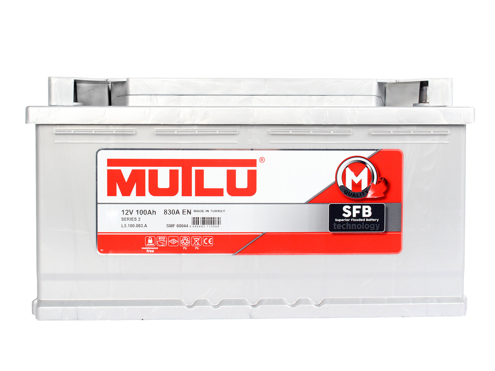 Аккумуляторная батарея MUTLU SFB 6СТ100 обратная 830А