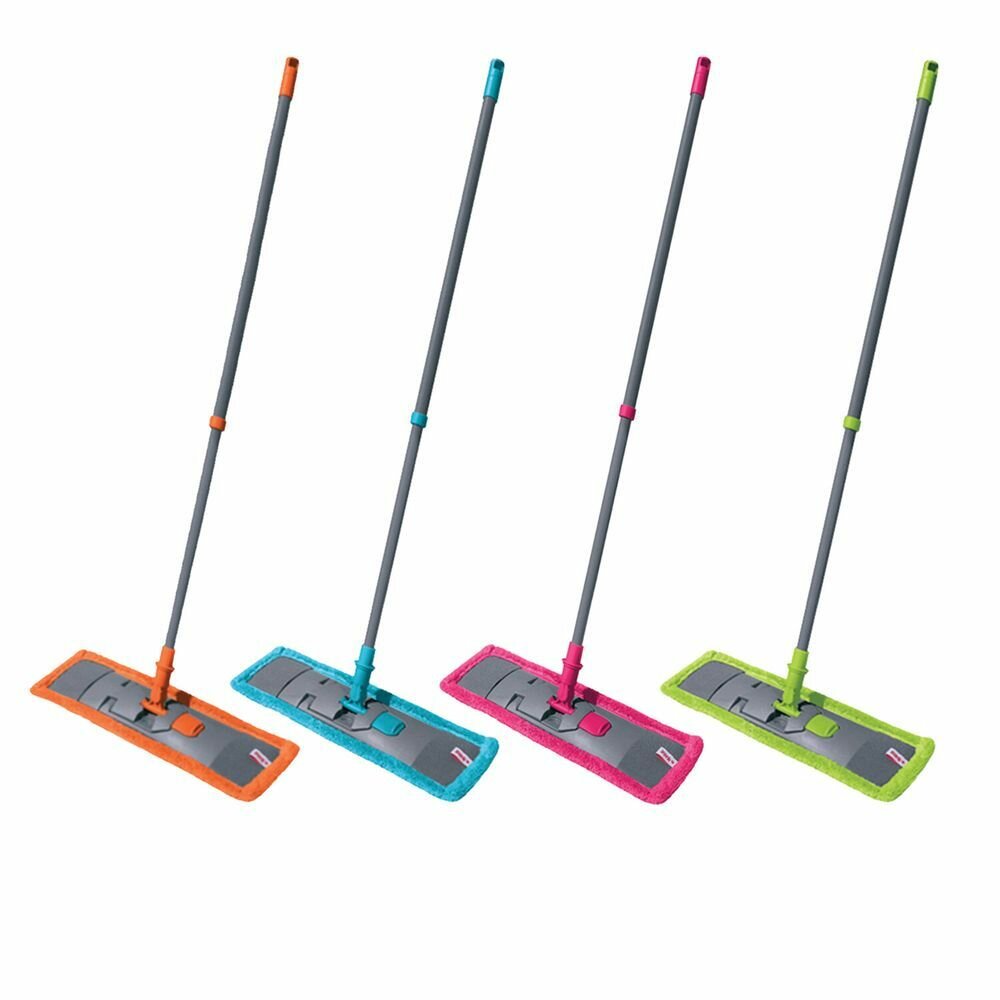 Швабра с флаундером 40 см, телескопический черенок 130 см, еврорезьба, МОП микрофибра (ТИП К), YORK "Classic"