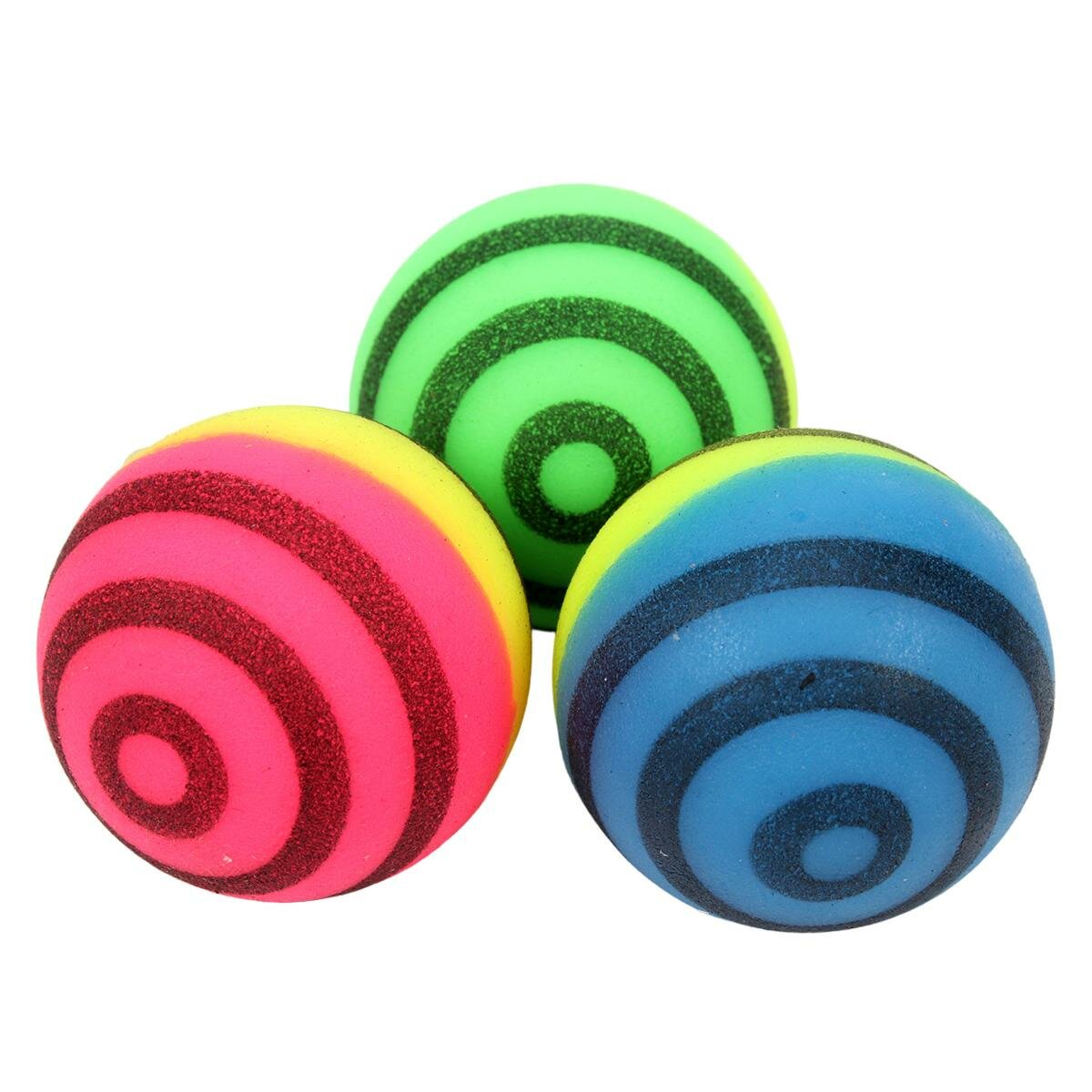 Мяч каучуковый "Серпантин" 32 мм, яркие цвета, комплект 5 шт.