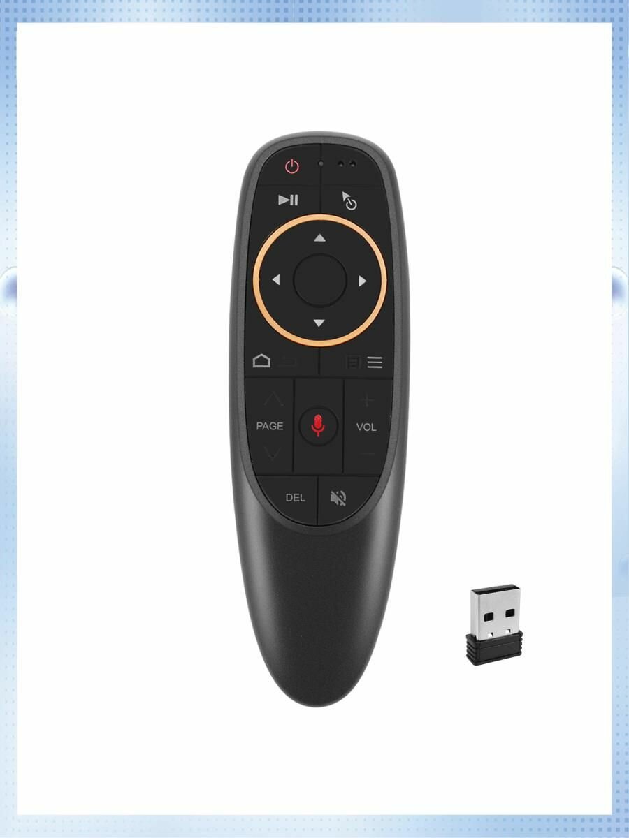 G10S Воздушная мышь Голосовое дистанционное управление 2.4G USB-приемник совместим с Android TV BOX PC Gyro Зондирование мини-беспроводной связи Умный пульт