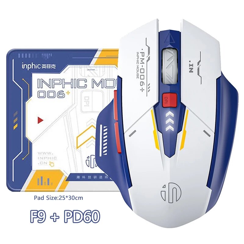 Беспроводная игровая мышь Inphic F9 V2 F9 and PD60