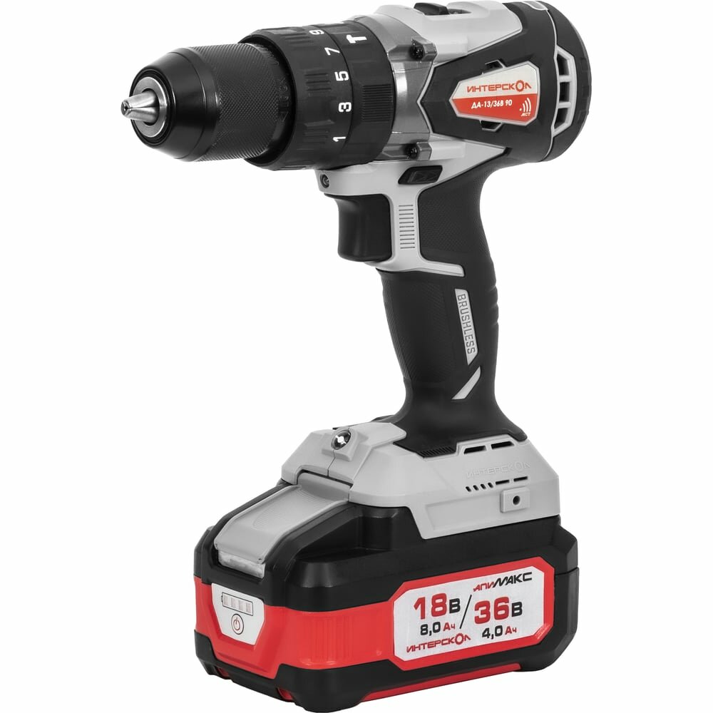 Бесщеточная аккумуляторная дрель-шуруповерт Интерскол ДА-13/36В