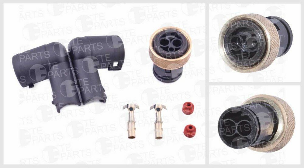 Разъем TE PARTS 7800283 2-х контактный, с латунной гайкой М24Х1, комплектация: 2-pin, 2 уплотнения, 2-х контактный, с латунной гайкой М24Х1, комплектация: 2-pin, 2 уплотнения, Mb, Scania
