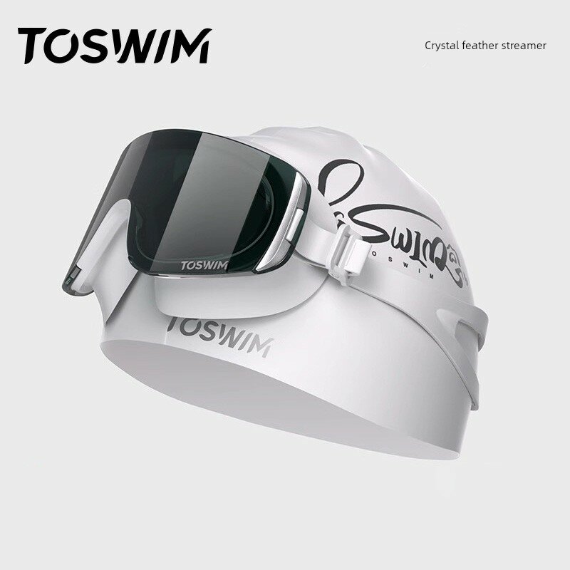 Очки для плавания TOSWIM с большой оправой, высокой четкостью, защитой от запотевания, водонепроницаемые, женские очки