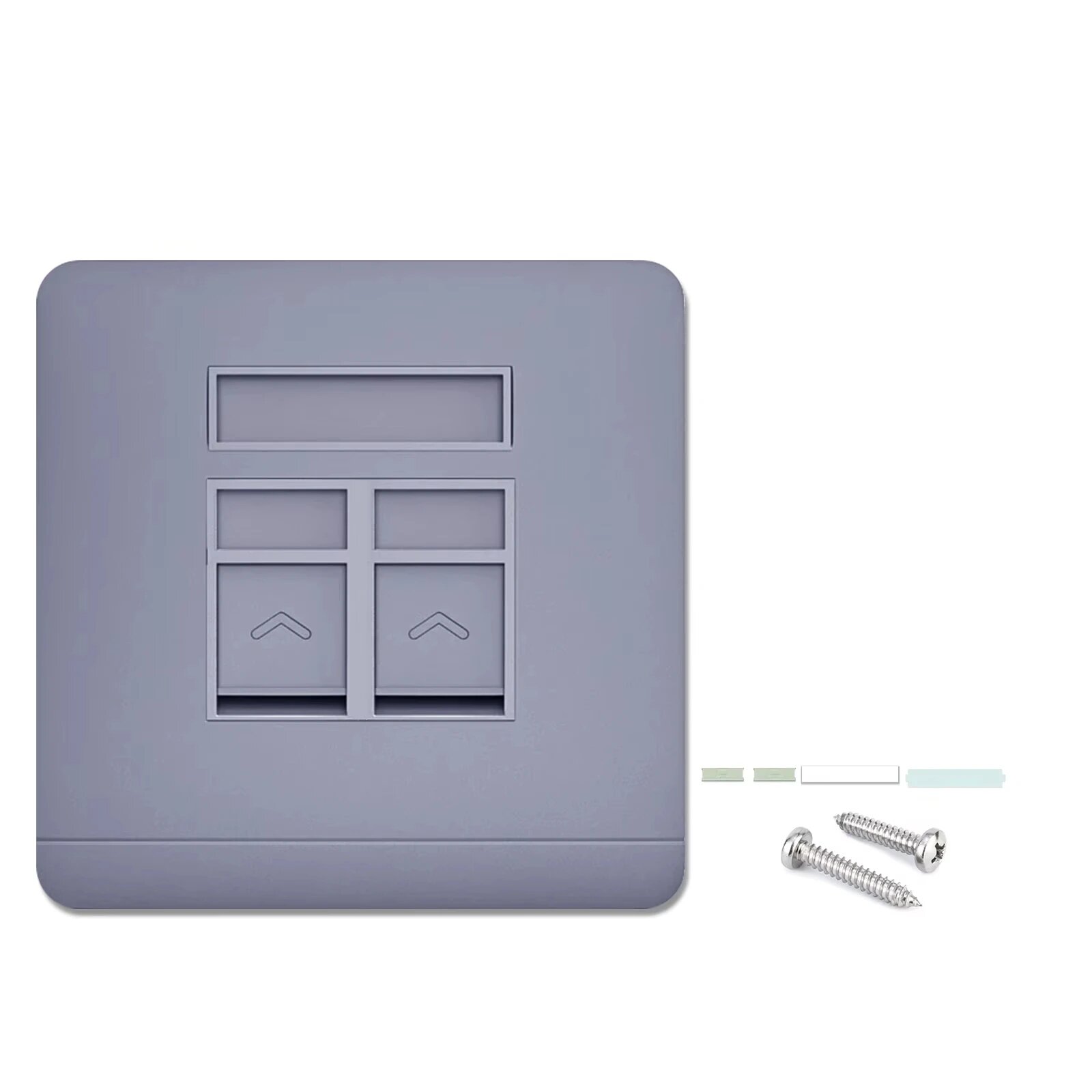 Пластина для розеток ZoeRax Grey 2-Port