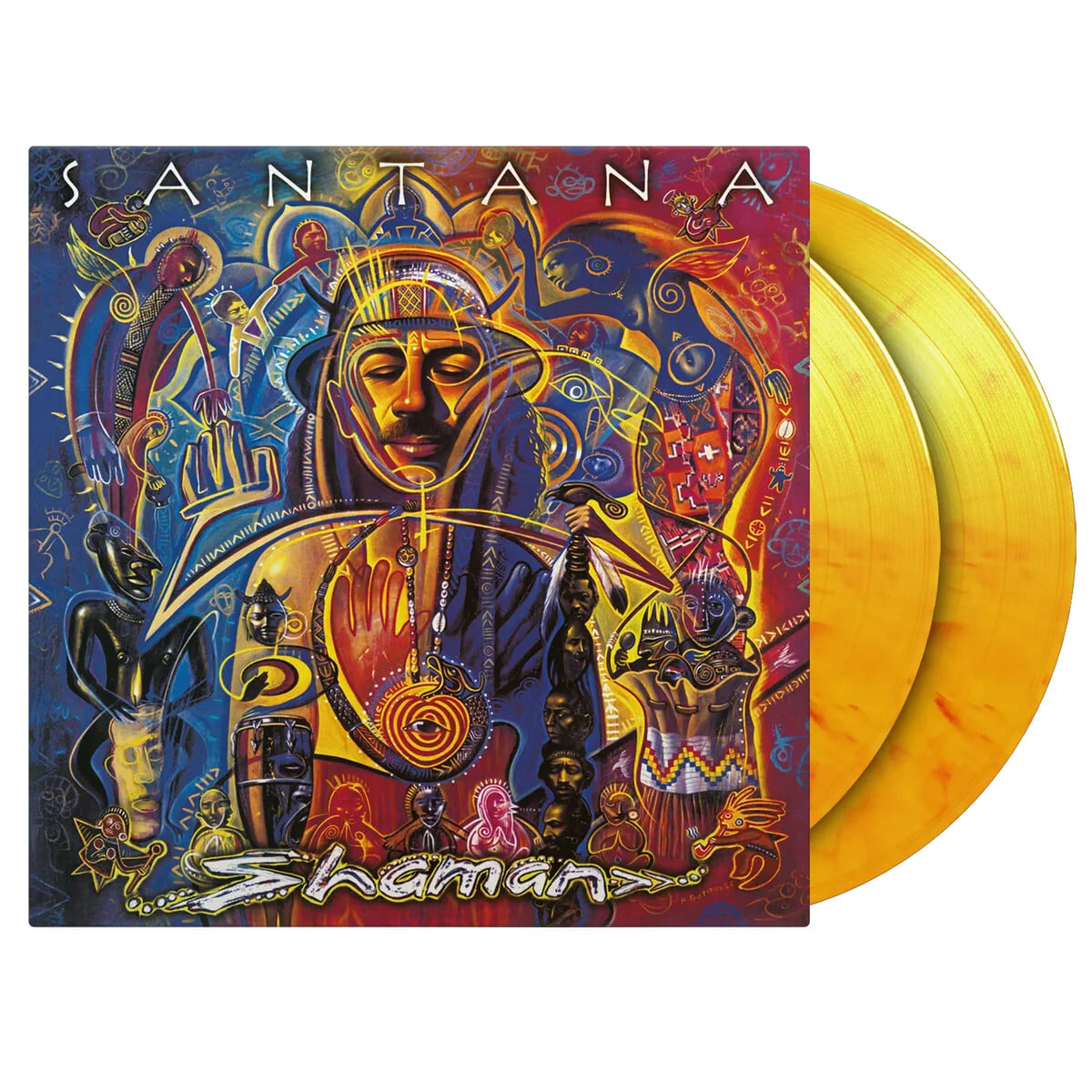 Santana - Shaman - Yellow, Red & Orange Marbled 2LP