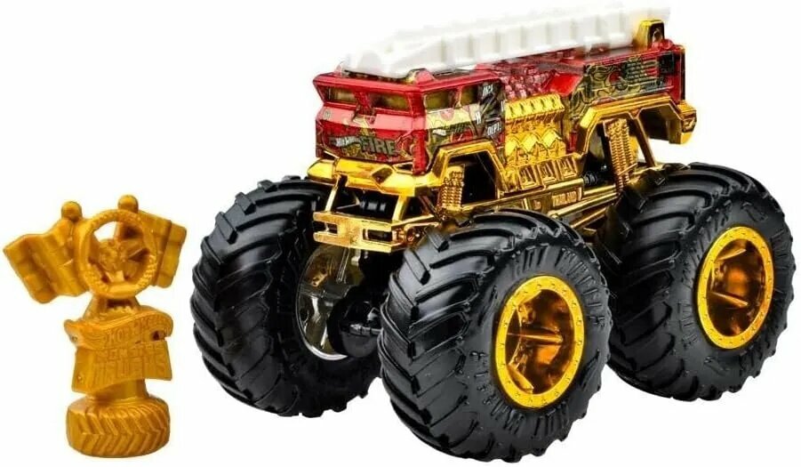 Hot Wheels Монстр-траки Bigfoot Trophy Чемпионы 5 Alarm JDW00