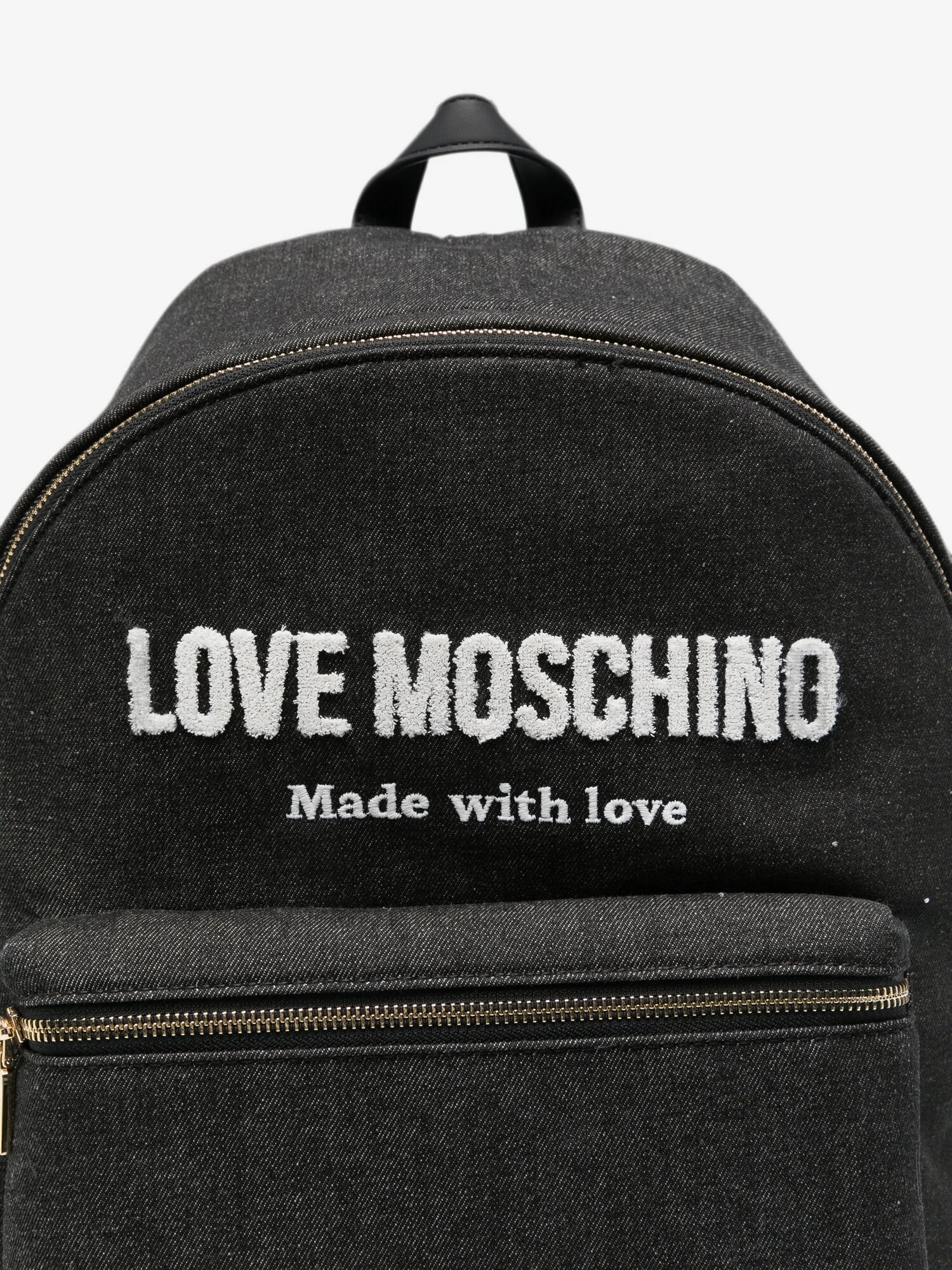 Сумка LOVE MOSCHINO Logo-patch denim backpack — фото 1