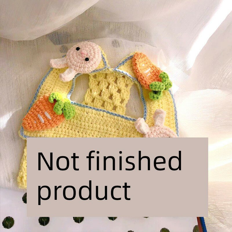 DIY набор для вязания желтый кролик для кошек и собак, размер XL ручная работа свитер схема