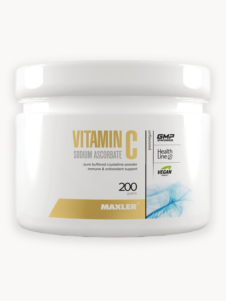 Витамин С (аскорбат натрия) Maxler Vitamin C Sodium Ascorbate, порошок, 200 г