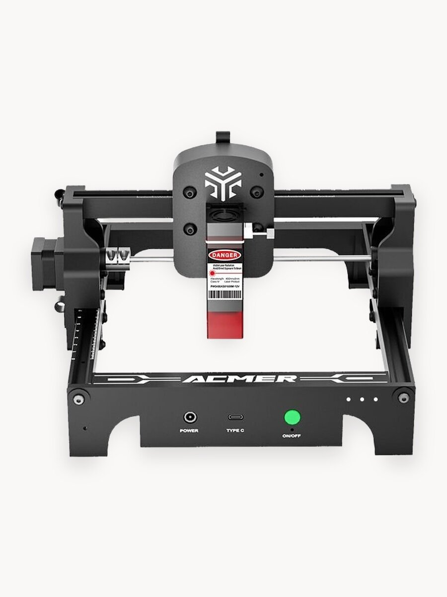 Лазерный гравер ACMER S1 3,5 Вт, рабочая зона 130×130 мм, 10000 мм/мин, идеально подходит для начинающих, портативный