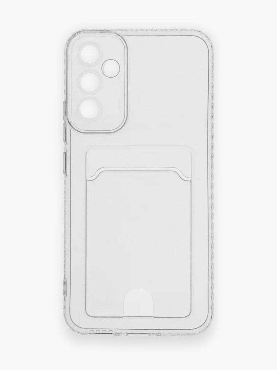 Чехол-накладка для Samsung Galaxy A16 прозрачный c картхолдером