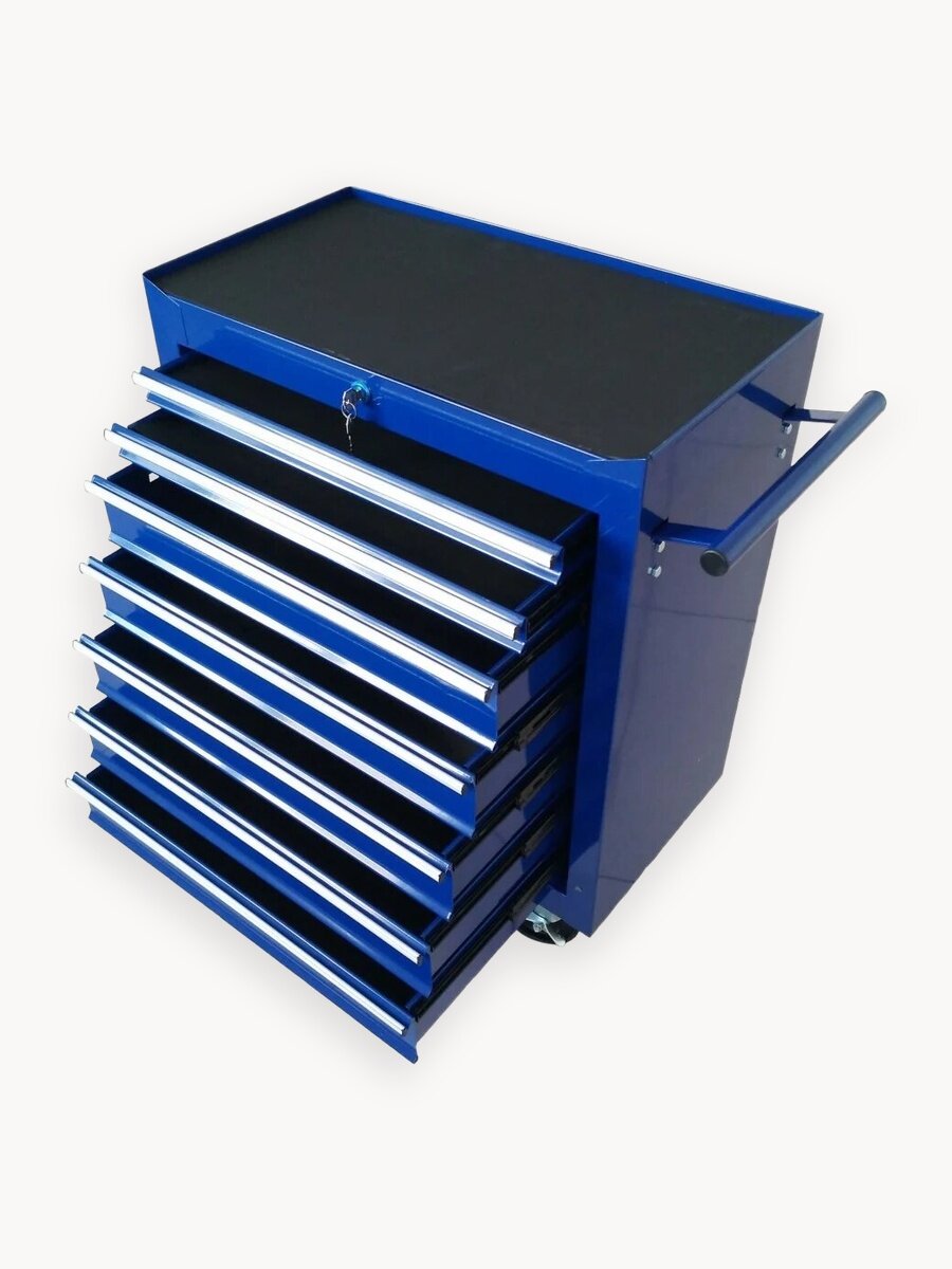 Сервисная инструментальная тележка Сервис Ключ 7 секций 11107, серый, 505×270×30, 505×270×80