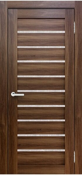 Межкомнатная Дверь Verda X-2 Орех со Стеклом Гранит Прозрачный 2000х900мм (Полотно 1шт) / Верда.