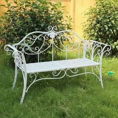 Садовое кресло X1 P145, металл, белое, 133 см x 49 см x 90 см