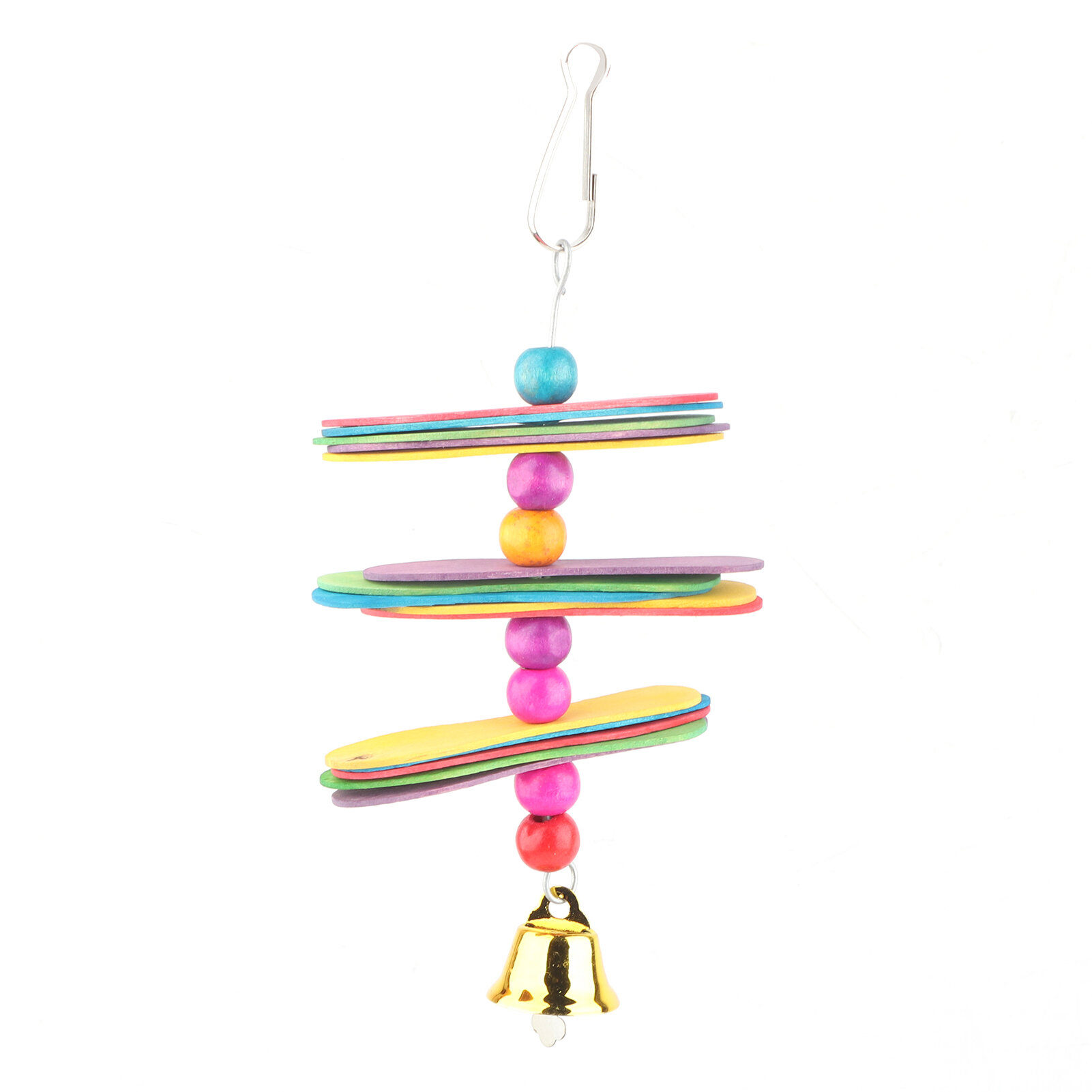 Игрушки для клетки попугая, разноцветные бусины, колокольчик, жевательные качели, подвесная клетка, аксессуар для игр и упражнений для мелких домашних птиц