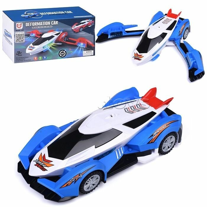 Машина-трансформер "Спорт" трансформирующаяся в самолет, в коробке