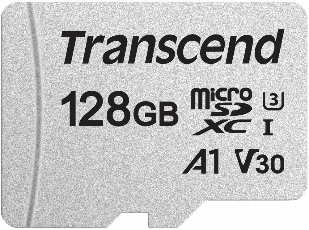 Флеш карта microSD 128GB Transcend microSDXC Class 10 UHS-I U3, High Performance, V30, A1, без адаптера (TS128GUSD300S)