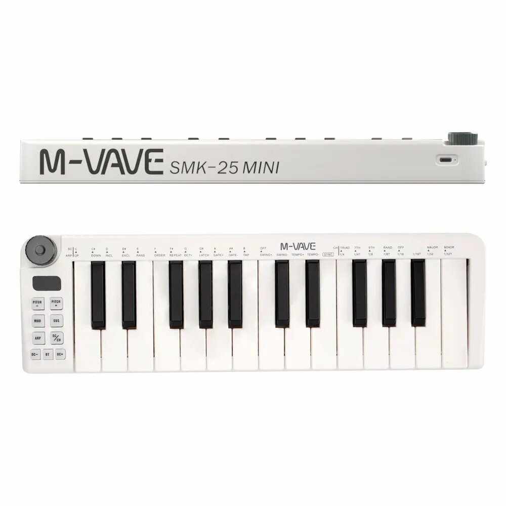 MIDI-клавиатура M-VAVE SMK-25MINI 25 клавиш для работы с музыкальными программами