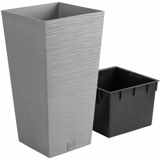 Кашпо для цветов Prosperplast Furu Square 60 л, бетон (PPDFSH350-422U)