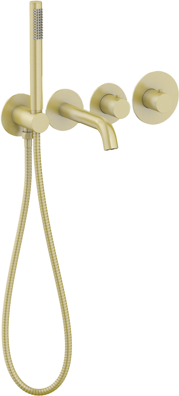 Термостатический смеситель встраиваемый Timo Saona 2324/17YSM С внутренней частью, для ванны с душем, матовое золото