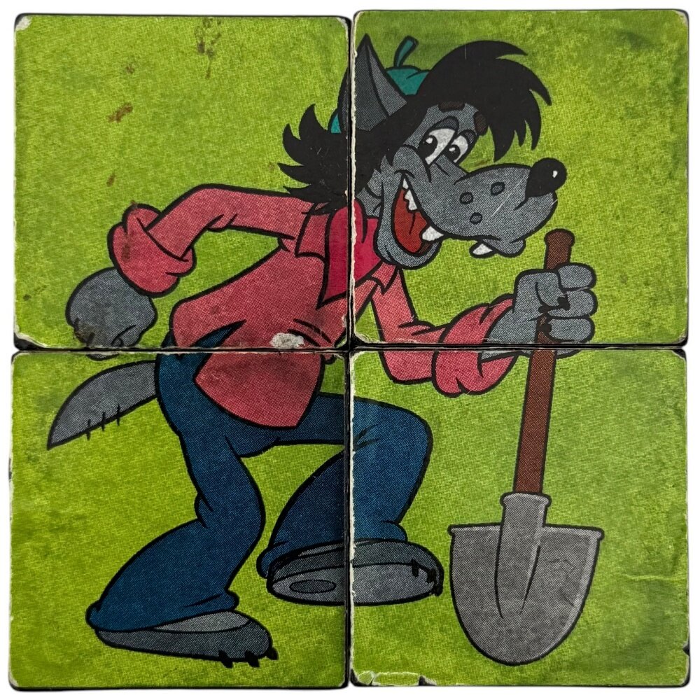 Игрушка. Кубики "Герои мультфильмов" (4 шт), 1990-2000 гг, Россия