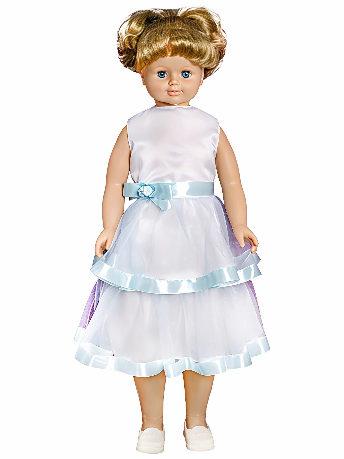 Детская говорящая кукла "Снежана праздничная 4" для девочки с одеждой, большая пластиковая куколка с длинными волосами для сюжетно-ролевых игр, развивающая интерактивная игрушка для малышей, 83 см.